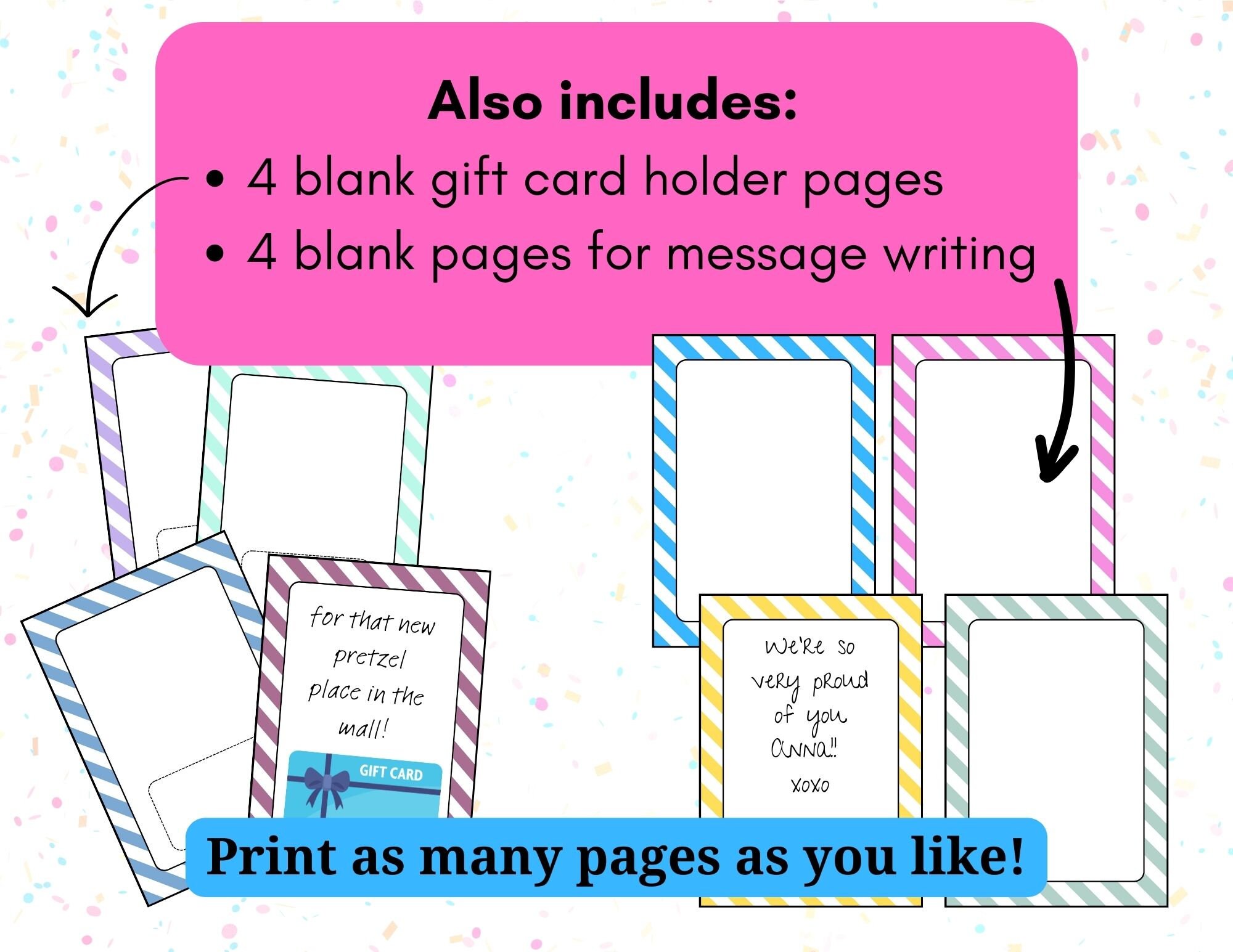 Graduation Era Gift Card Book Taylor Swift Themed Printable Instant ...