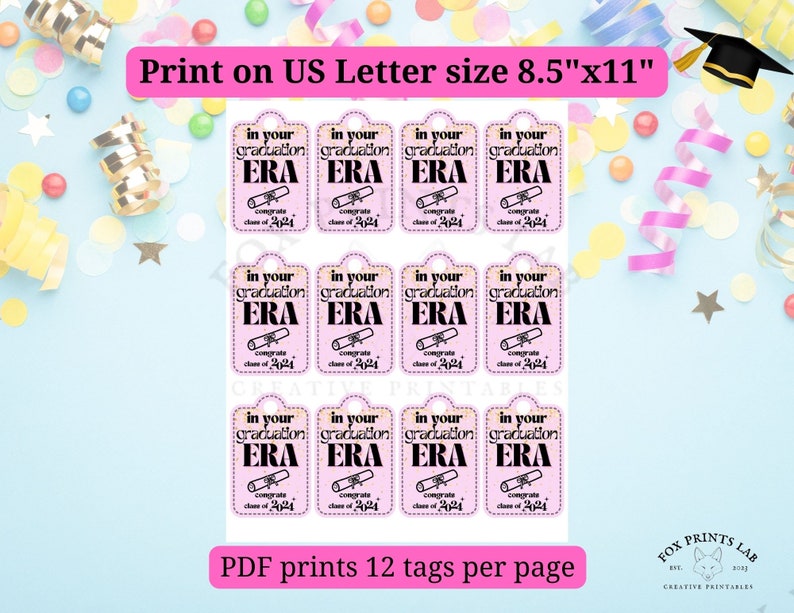 Graduation Era Gift Tags Taylor Swift Printable Instant Download ...