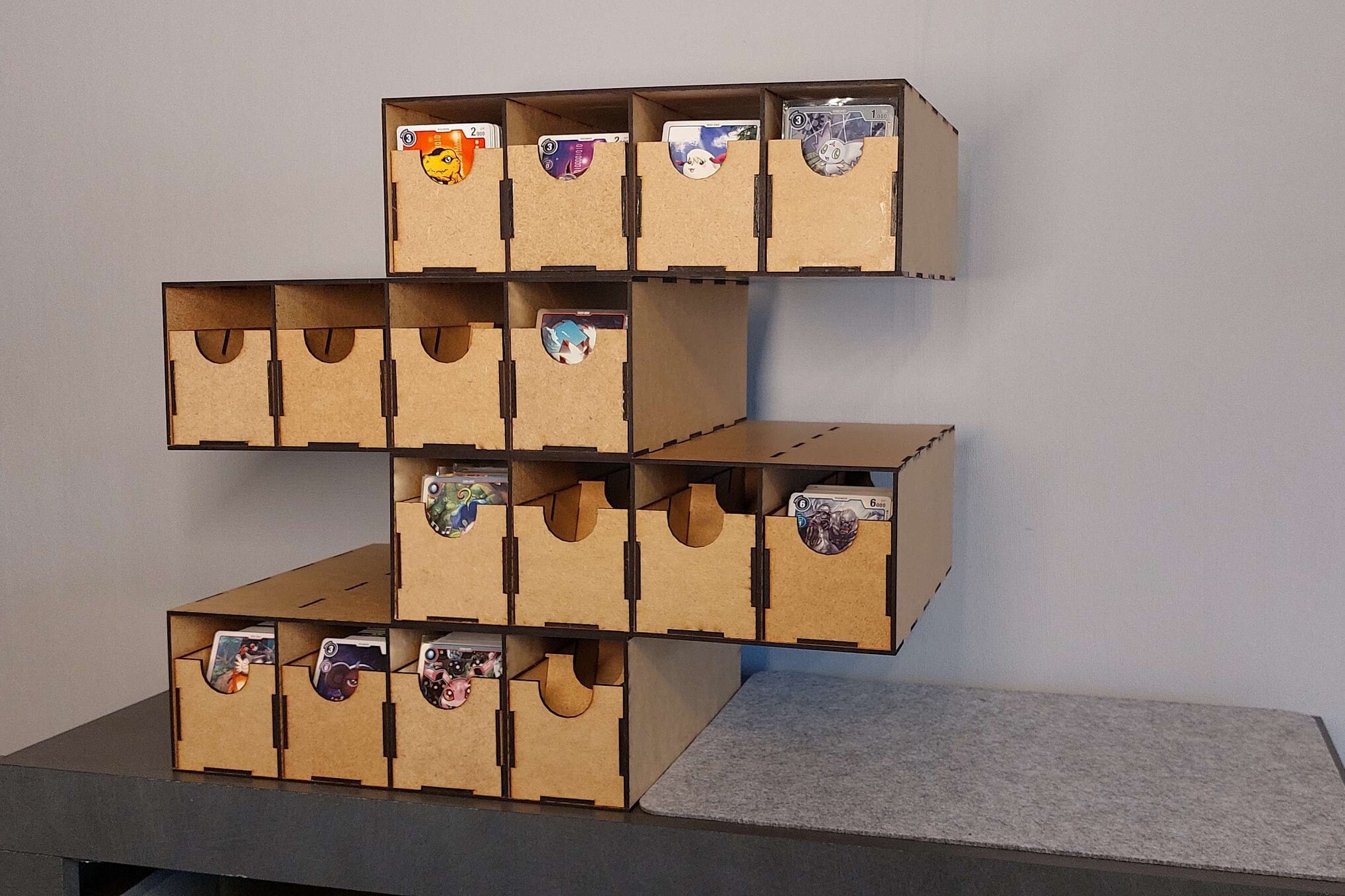 Trading Card Storage Box - Card Holder With 4 Drawers - Kallax ...