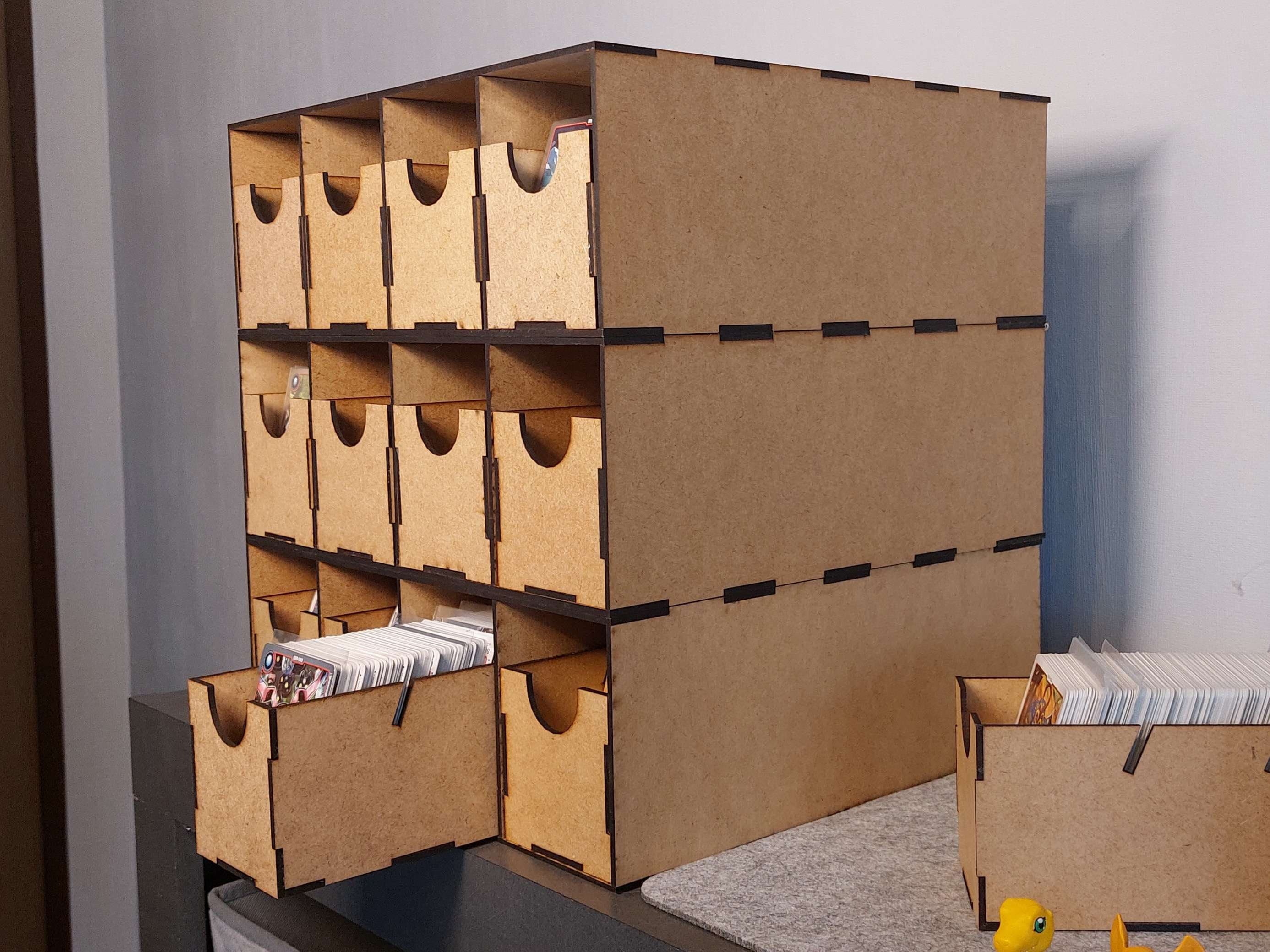 Trading Card Storage Box - Card Holder With 4 Drawers - Kallax ...