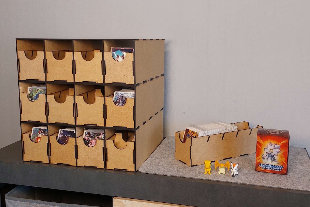 Trading Card Storage Box - Card Holder With 4 Drawers - Kallax ...