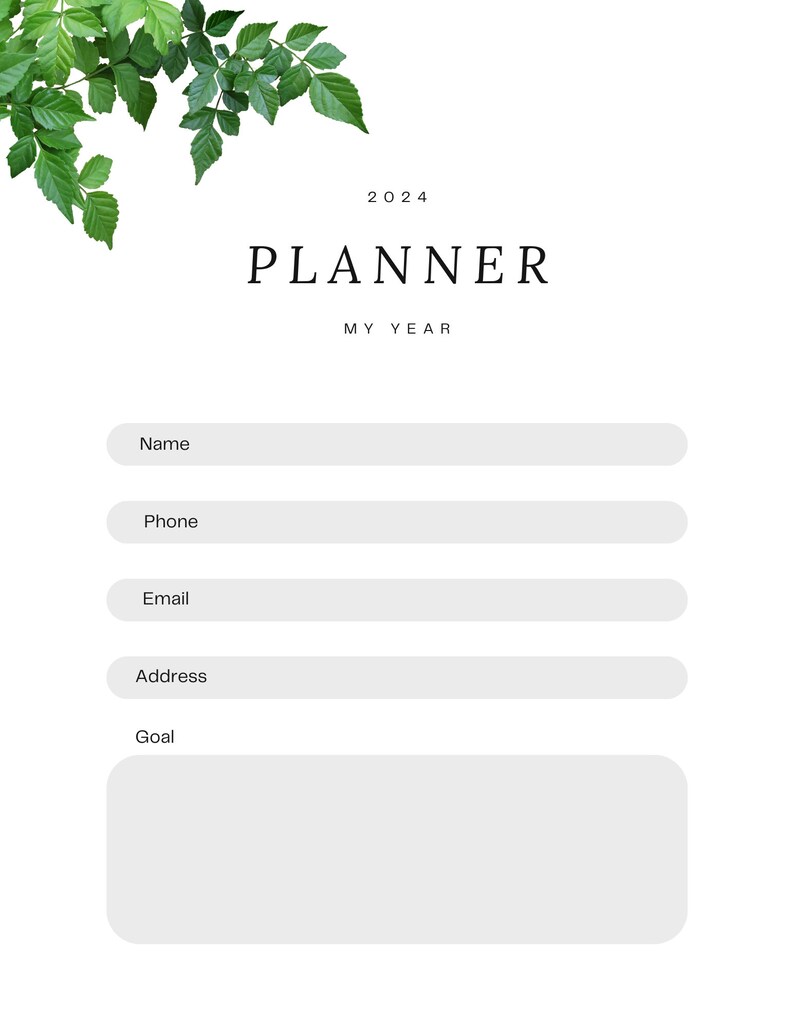 2024 Planner Printable PDF Easy and Cheap - Etsy