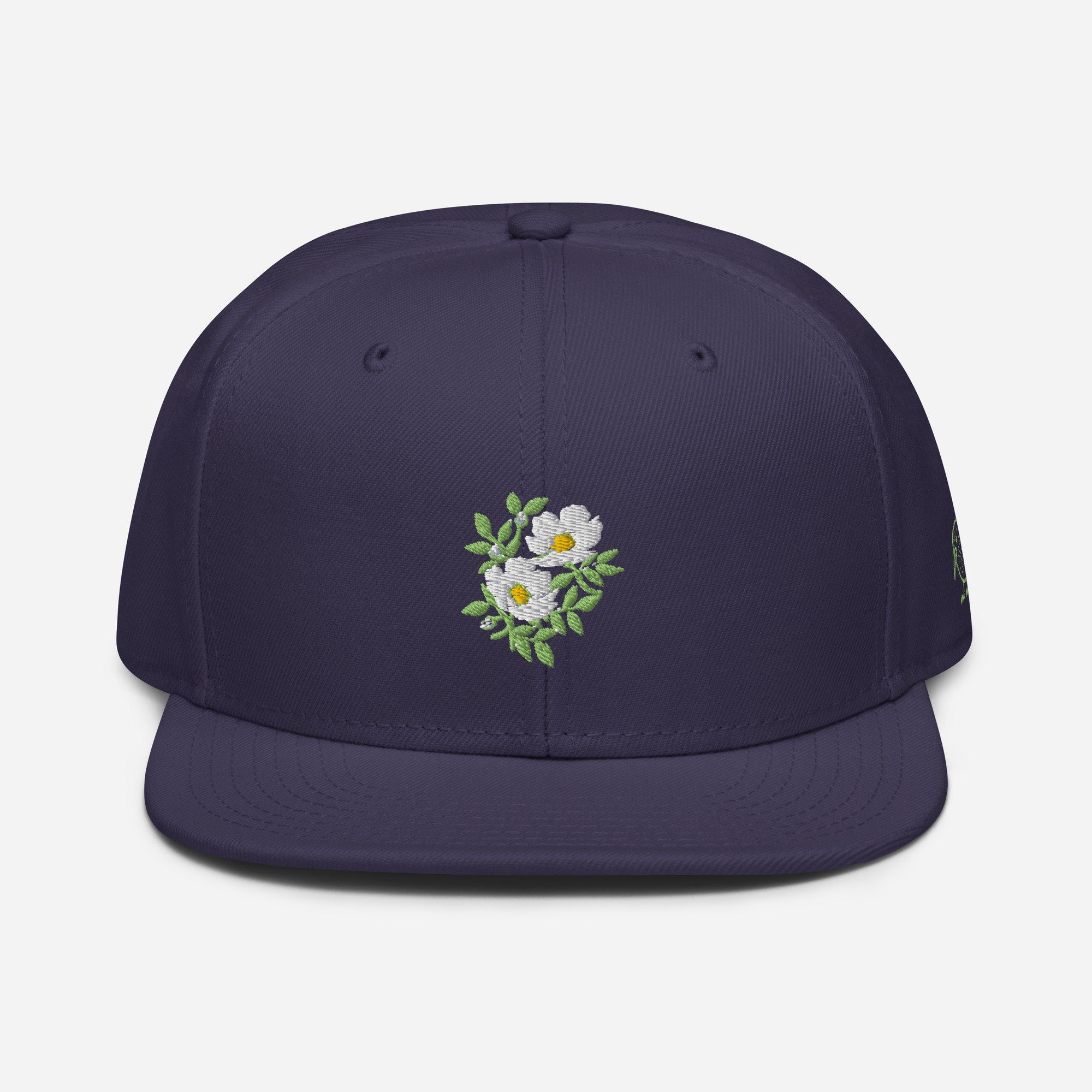 Georgia Cherokee Rose State Flower Embroidered Snapback Hat - Etsy