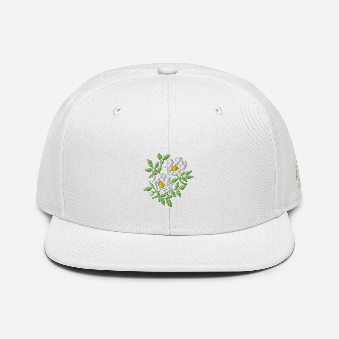 Georgia Cherokee Rose State Flower Embroidered Snapback Hat - Etsy