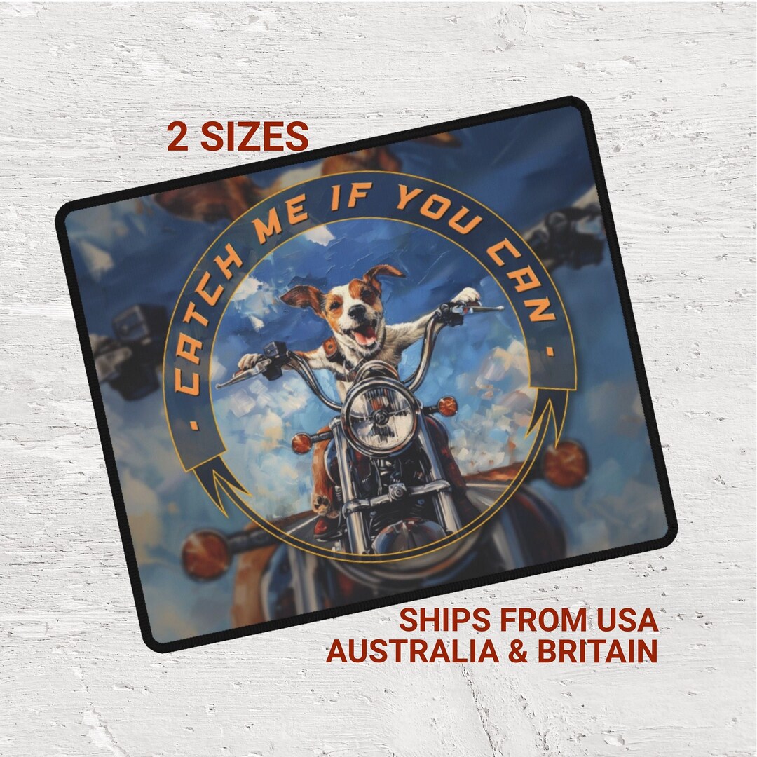 JACK RUSSELL Mouse Pad for Gamer Motorbike Rider Dog Lover Gaming Mouse ...