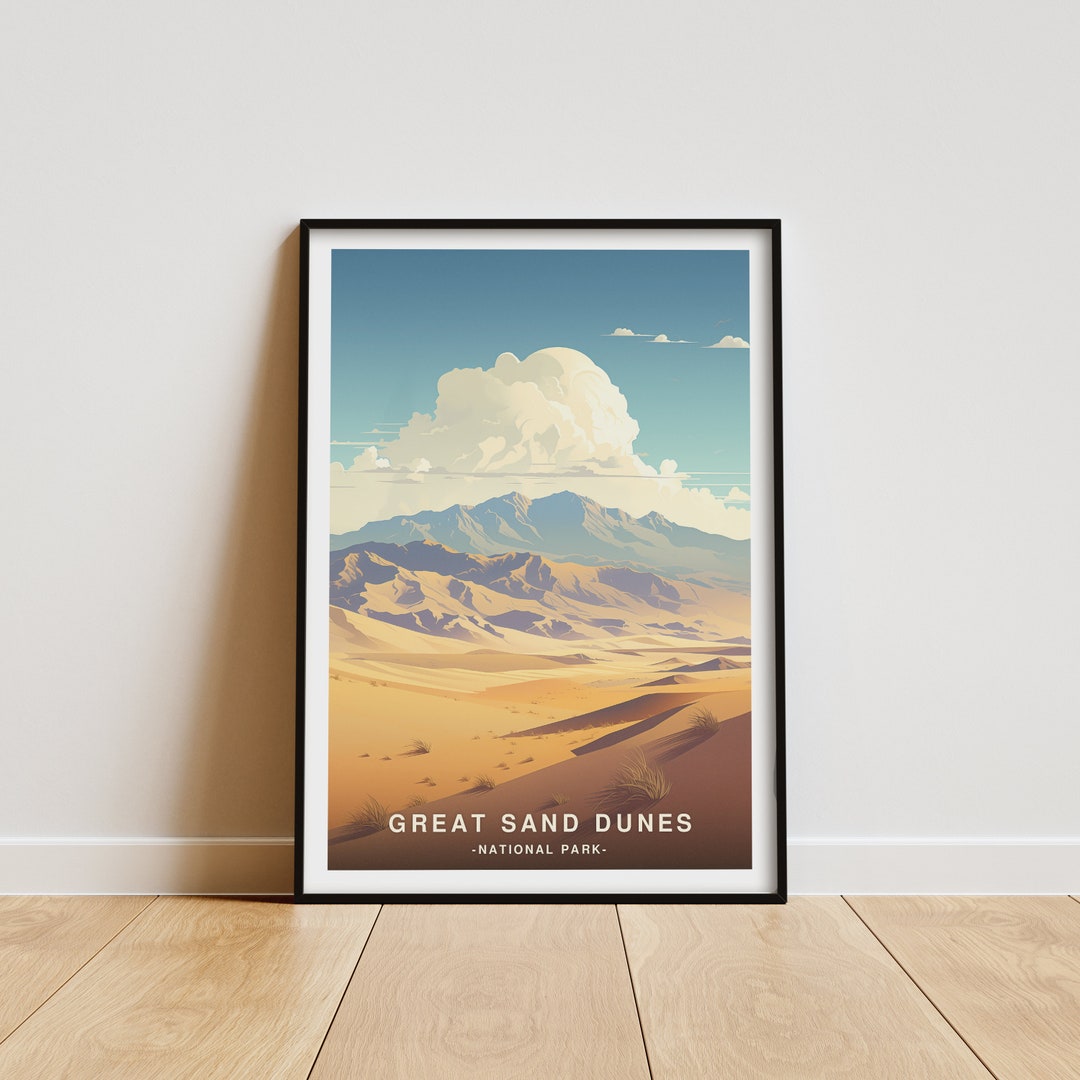 Great Sand Dunes National Park, National Park Print,travel Poster, Wall ...