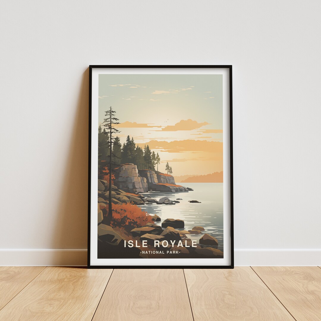 Isle Royale National Park, National Park Print,travel Poster, Wall Art ...