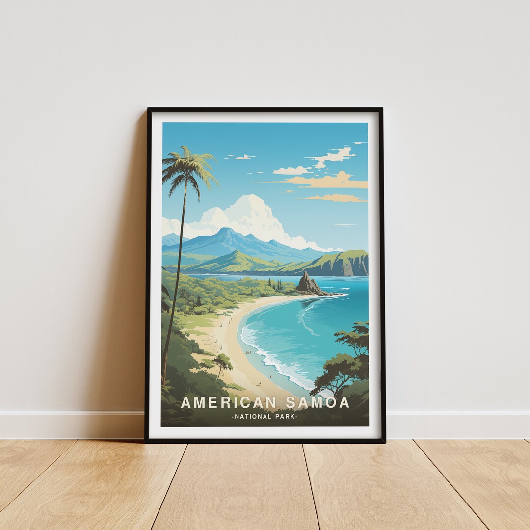 American Samoa National Park, National Park Print, Travel Poster, Wall ...
