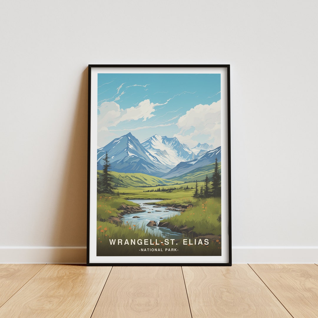 Wrangell St Elias National Park, National Park Print,travel Poster ...