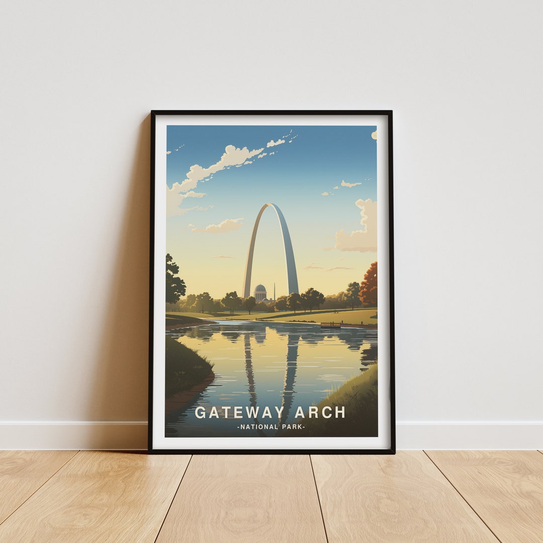 Gateway Arch National Park, National Park Print, Travel Poster, Wall ...
