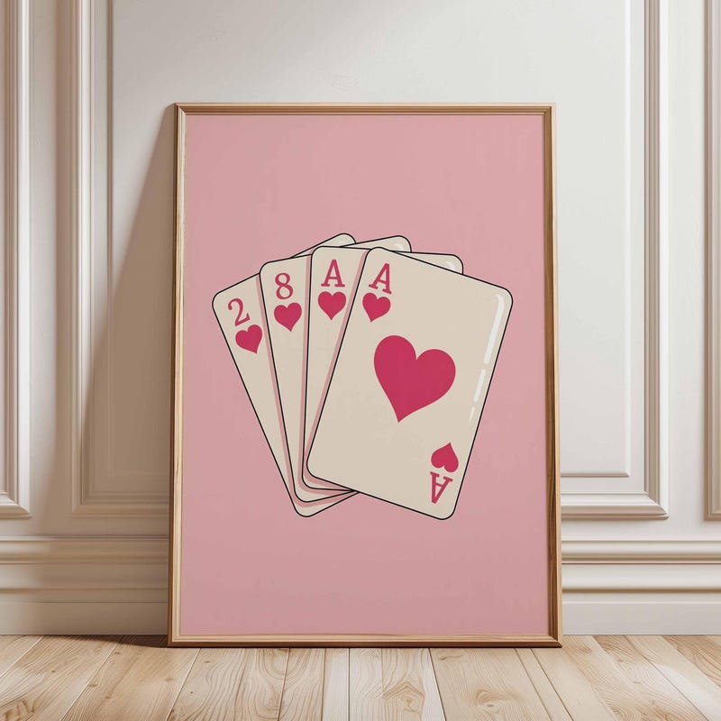 Deck of Cards Girly Poster - Etsy Canada