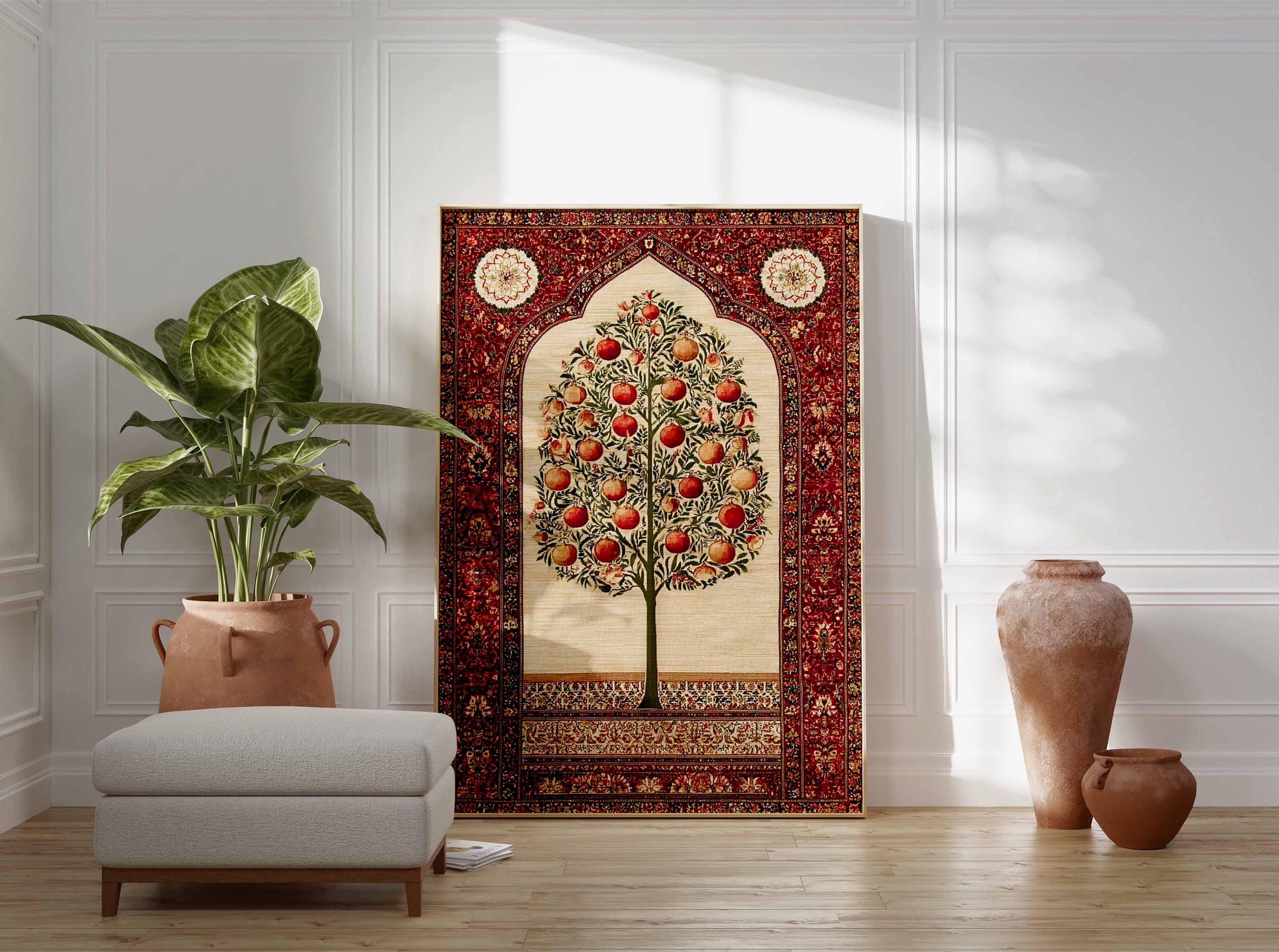 Persian Pomegranate Tree Poster, Middle Eastern Wall Art, Traditional ...