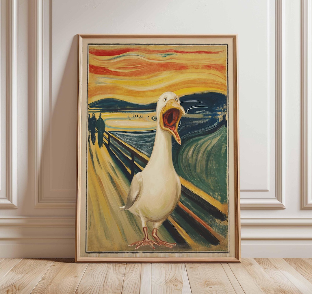 Funny Duck Scream Wall Art – Parody Poster Inspired by the Scream ...