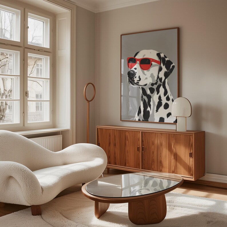 Dalmatian Sunglasses Poster | Cool Dog Wall Art | Modern Animal Print ...