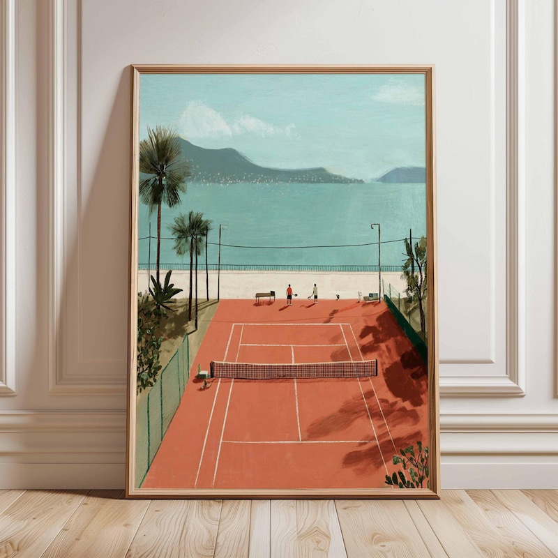 Tennis on Mediterranean - Etsy UK