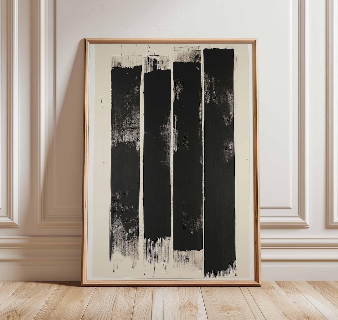 Abstract Black and White Poster, Minimalist Art Print, Modern Wall ...
