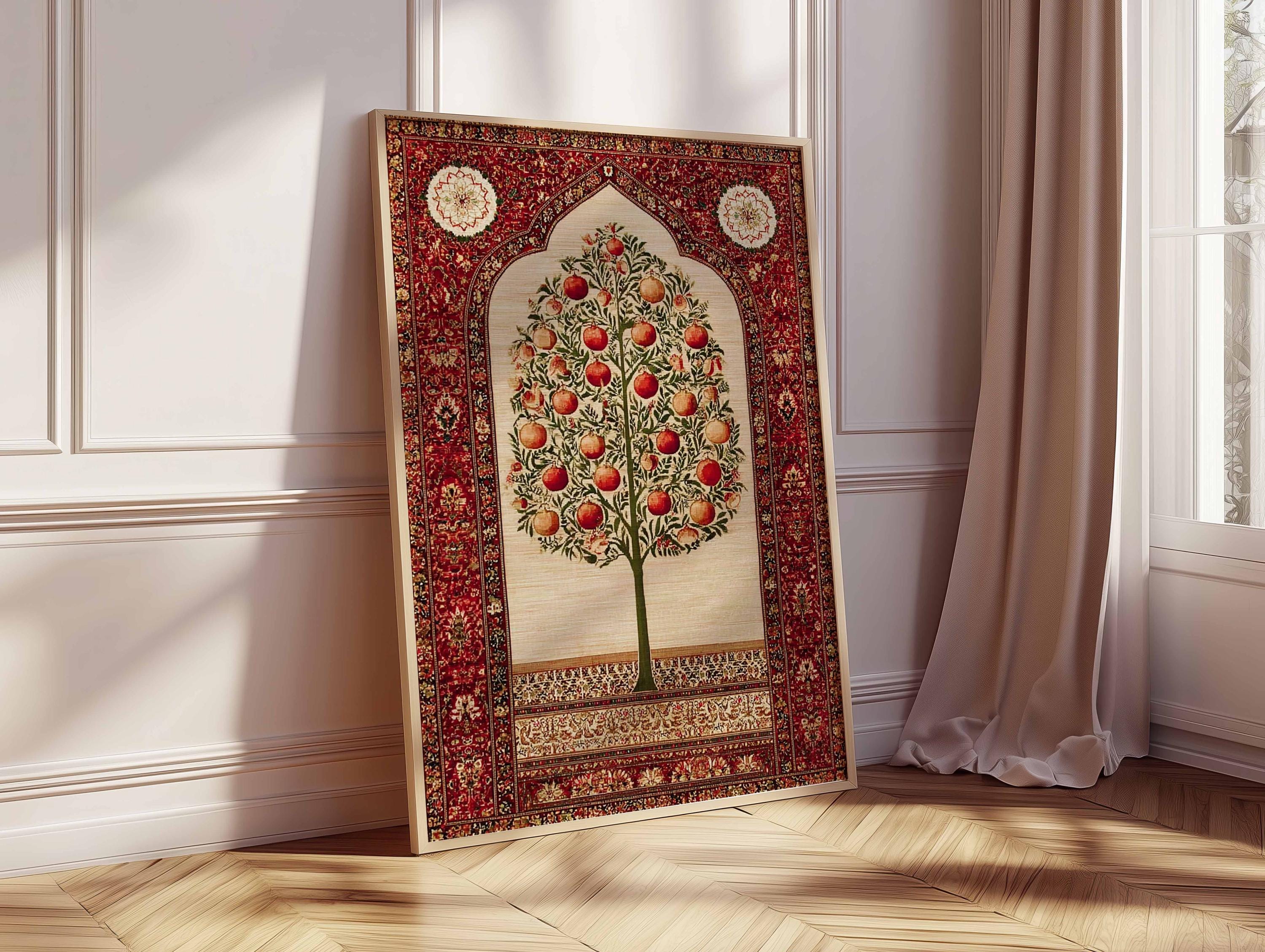 Persian Pomegranate Tree Poster, Middle Eastern Wall Art, Traditional ...