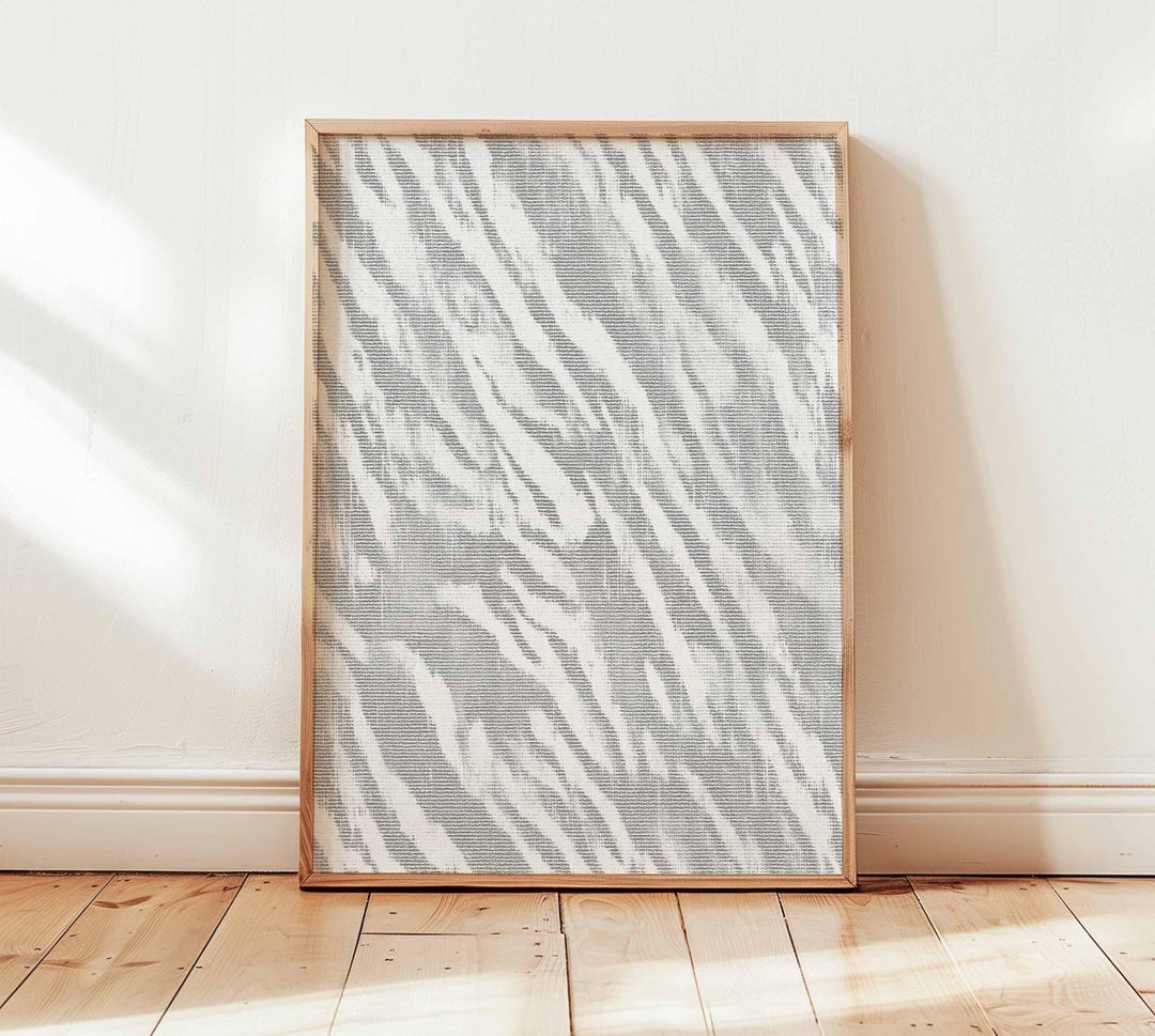 Zebra Print Wall Art, Minimalist Animal Pattern Poster, Black and White ...