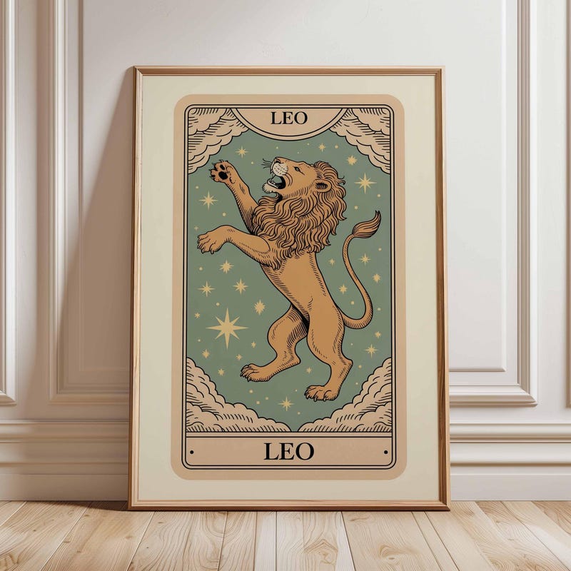 Leo Star Sign Posters - Etsy UK