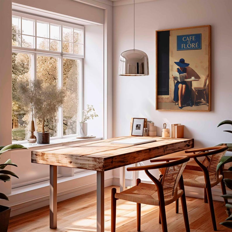 Paris Cafe Woman Art Print, Vintage Poster Art, Café De Flore Parisian ...