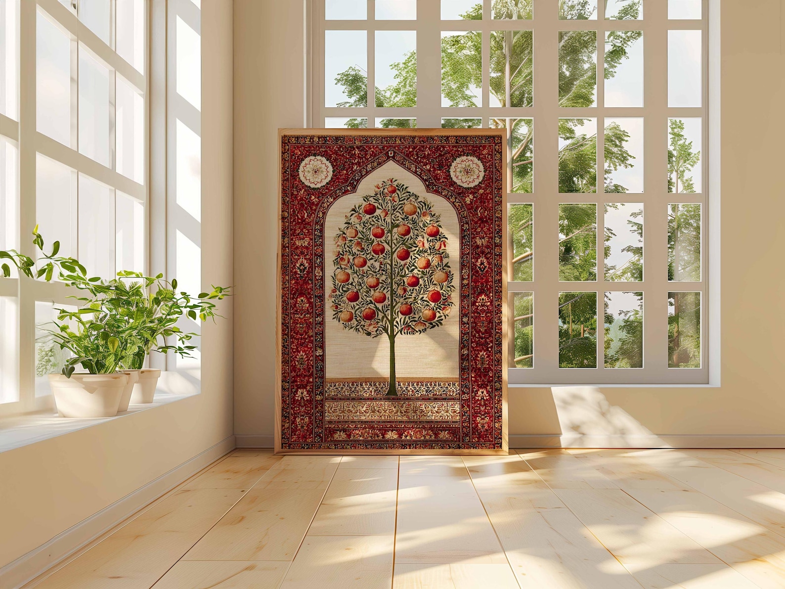 Persian Pomegranate Tree Poster, Middle Eastern Wall Art, Traditional ...