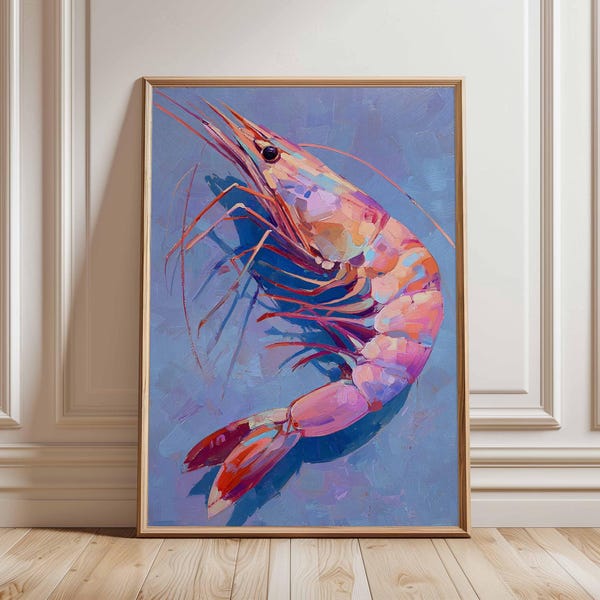 Shrimp Print - Etsy UK