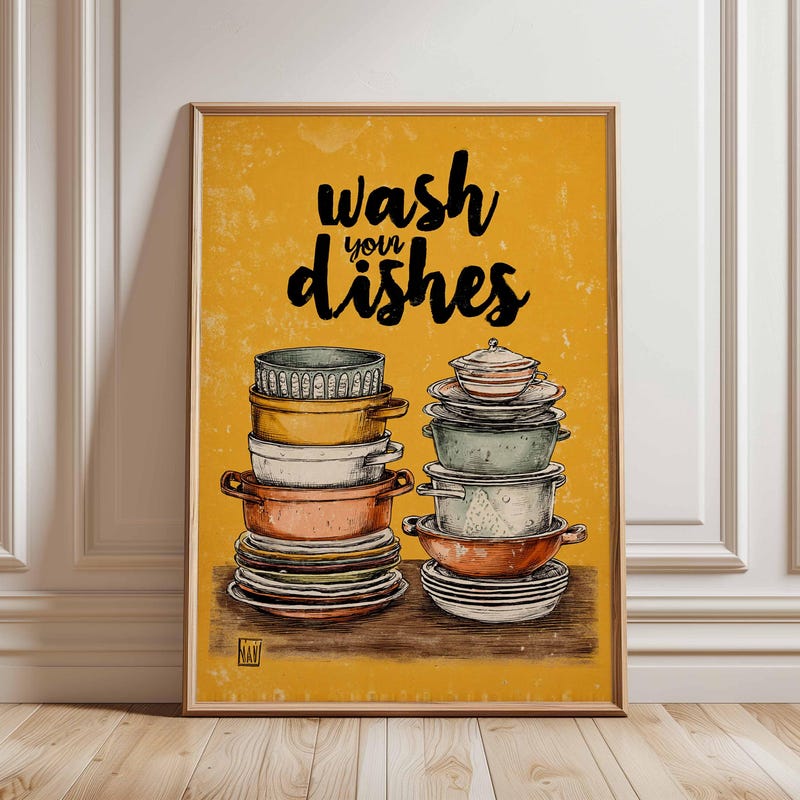 Wash Dishes Sign - Etsy Australia