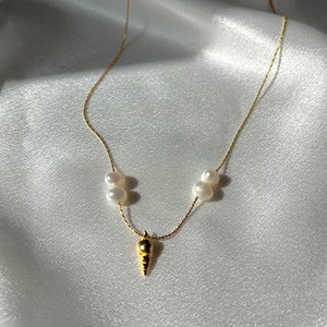 Mermaid Tale Princess Necklace, Mermaid Tale Pearl Necklace, Shell ...