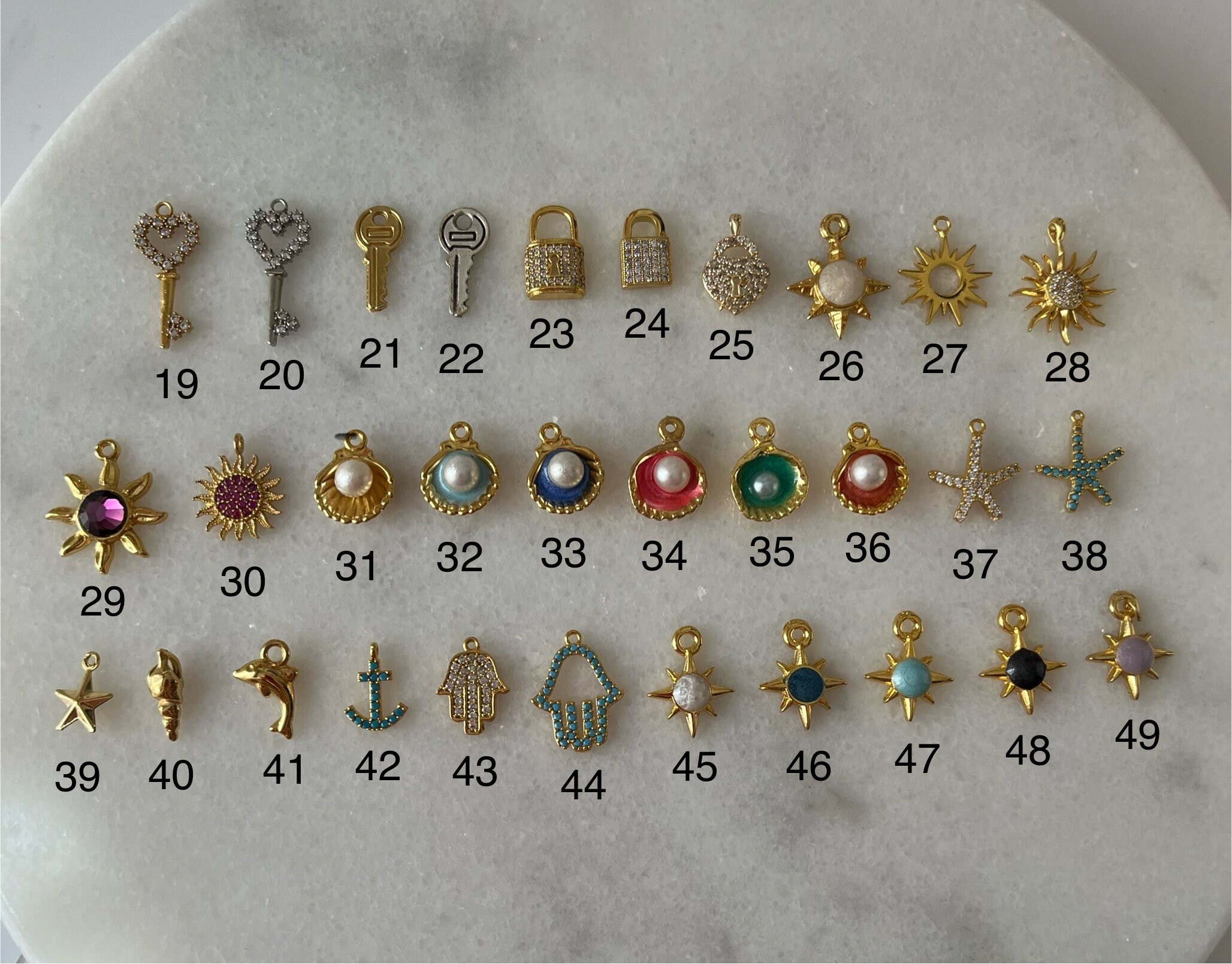 Create Your Own Charm Necklace, Custom Vintage Charms, Gold Charm for ...