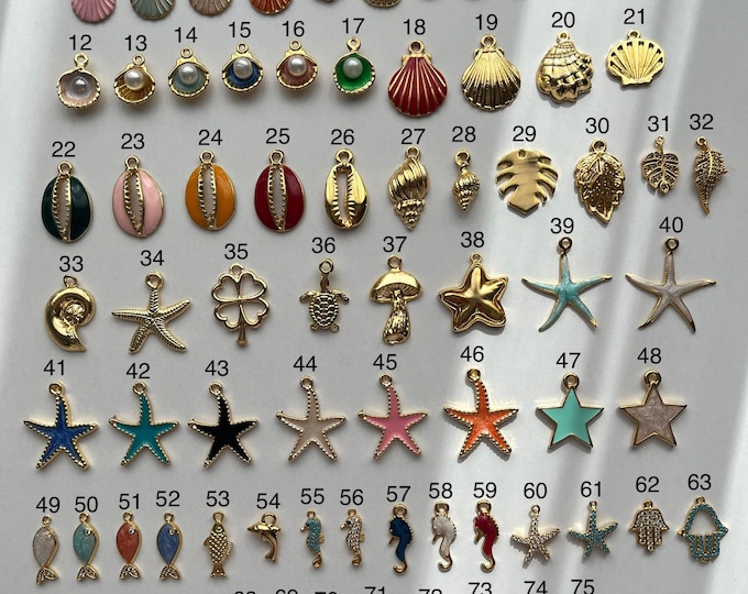 Create Your Own Charm Necklace, Custom Vintage Charms, Gold Charm for ...