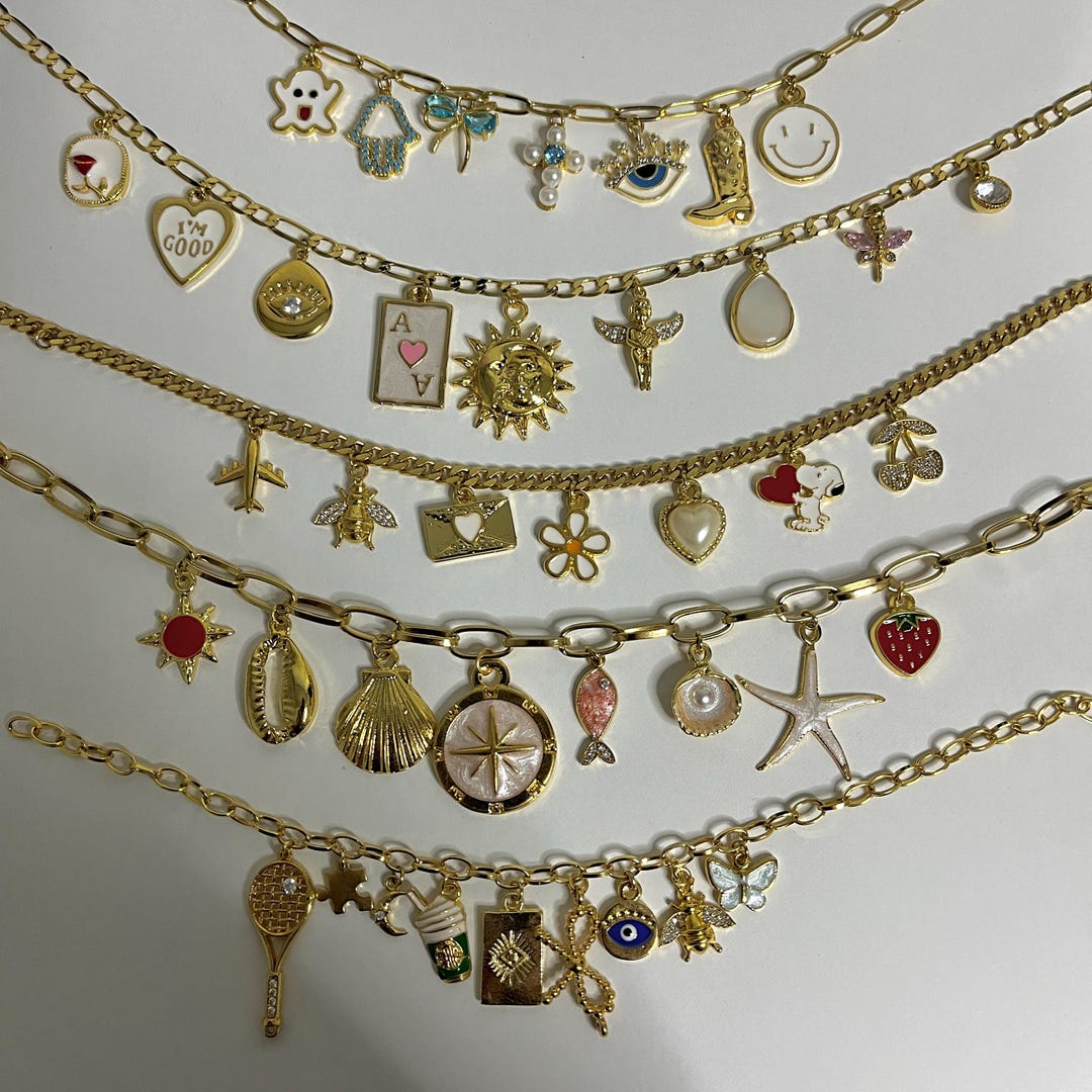 Personalized Charm Bracelet for Women, Build Your Own Custom Charm ...