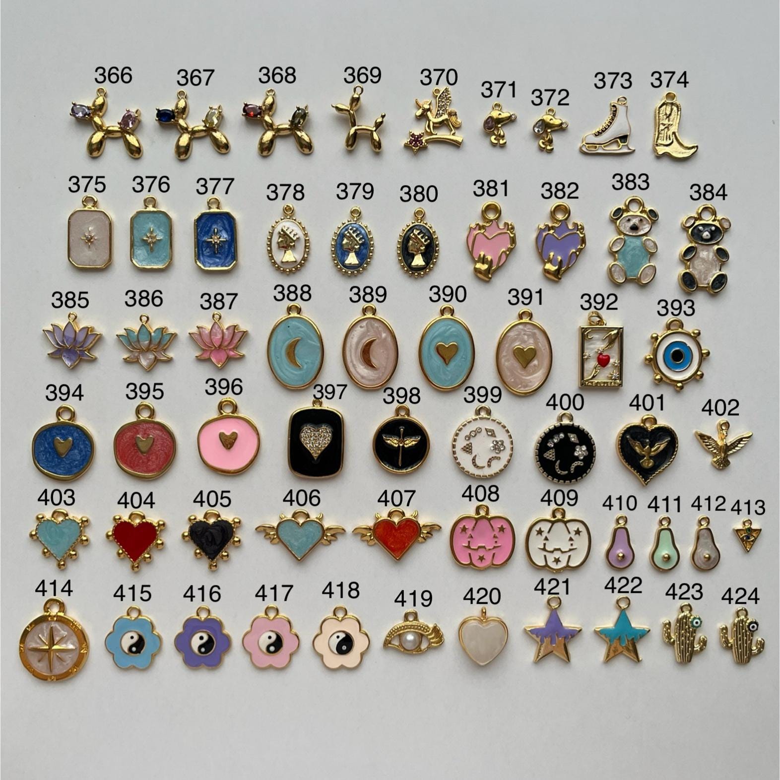 Create Your Own Charm Necklace, Custom Vintage Charms, Gold Charm for ...