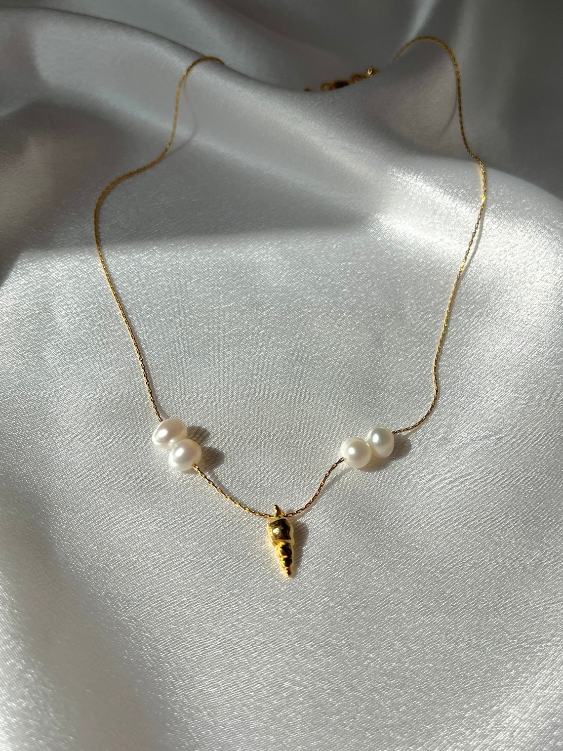 Mermaid Tale Princess Necklace, Mermaid Tale Pearl Necklace, Shell ...