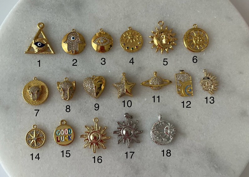 Build Your Own Custom Charm Necklace, Gold Charm Necklace, Create Your ...