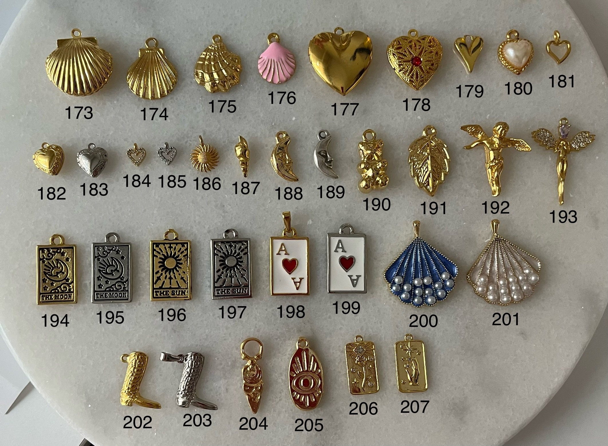 Create Your Own Charm Necklace, Custom Vintage Charms, Gold Charm for ...