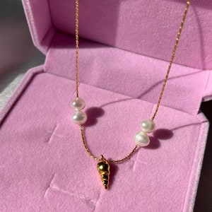 Mermaid Tale Princess Necklace, Mermaid Tale Pearl Necklace, Shell ...