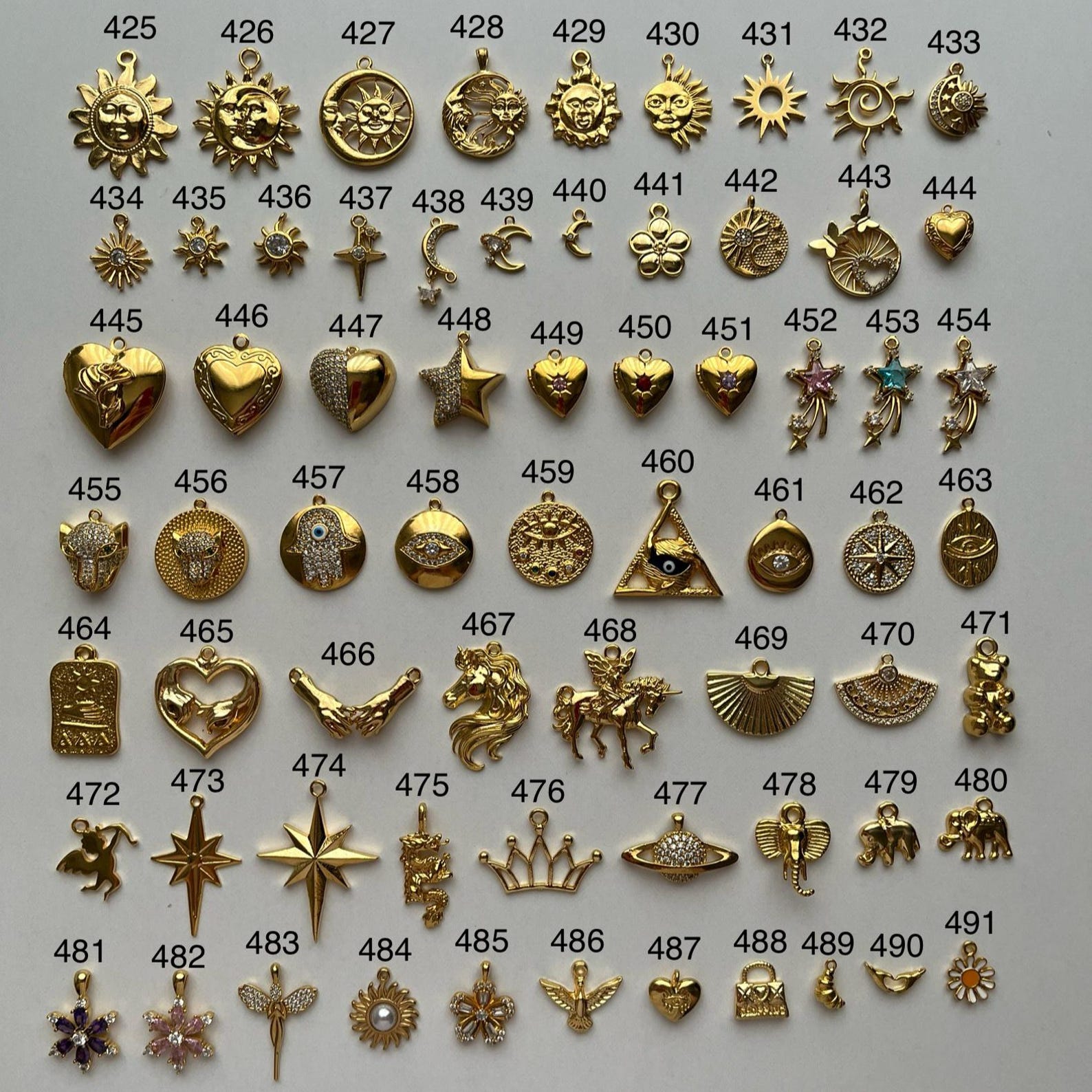Create Your Own Charm Necklace, Custom Vintage Charms, Gold Charm for ...