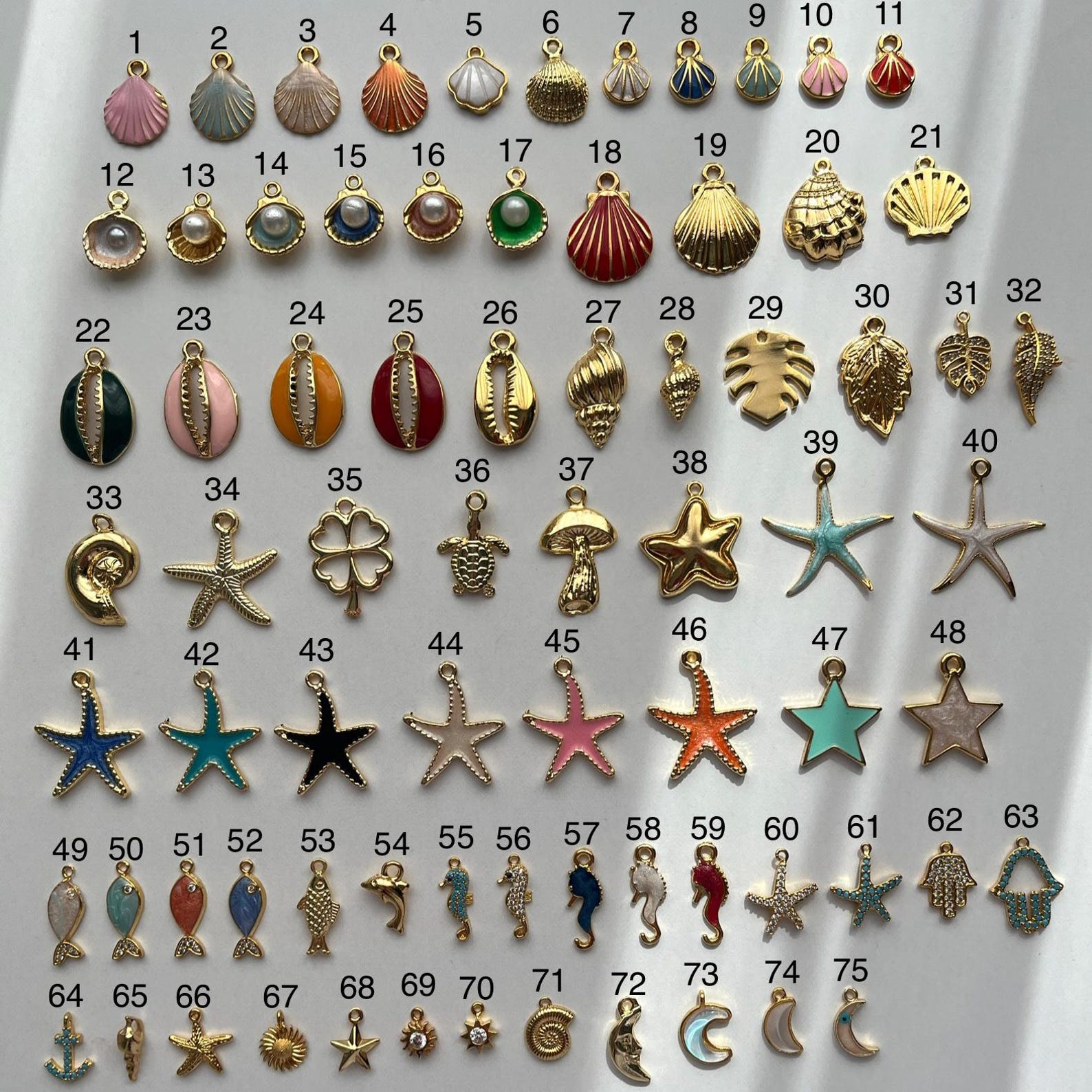 Create Your Own Charm Necklace, Custom Vintage Charms, Gold Charm for ...
