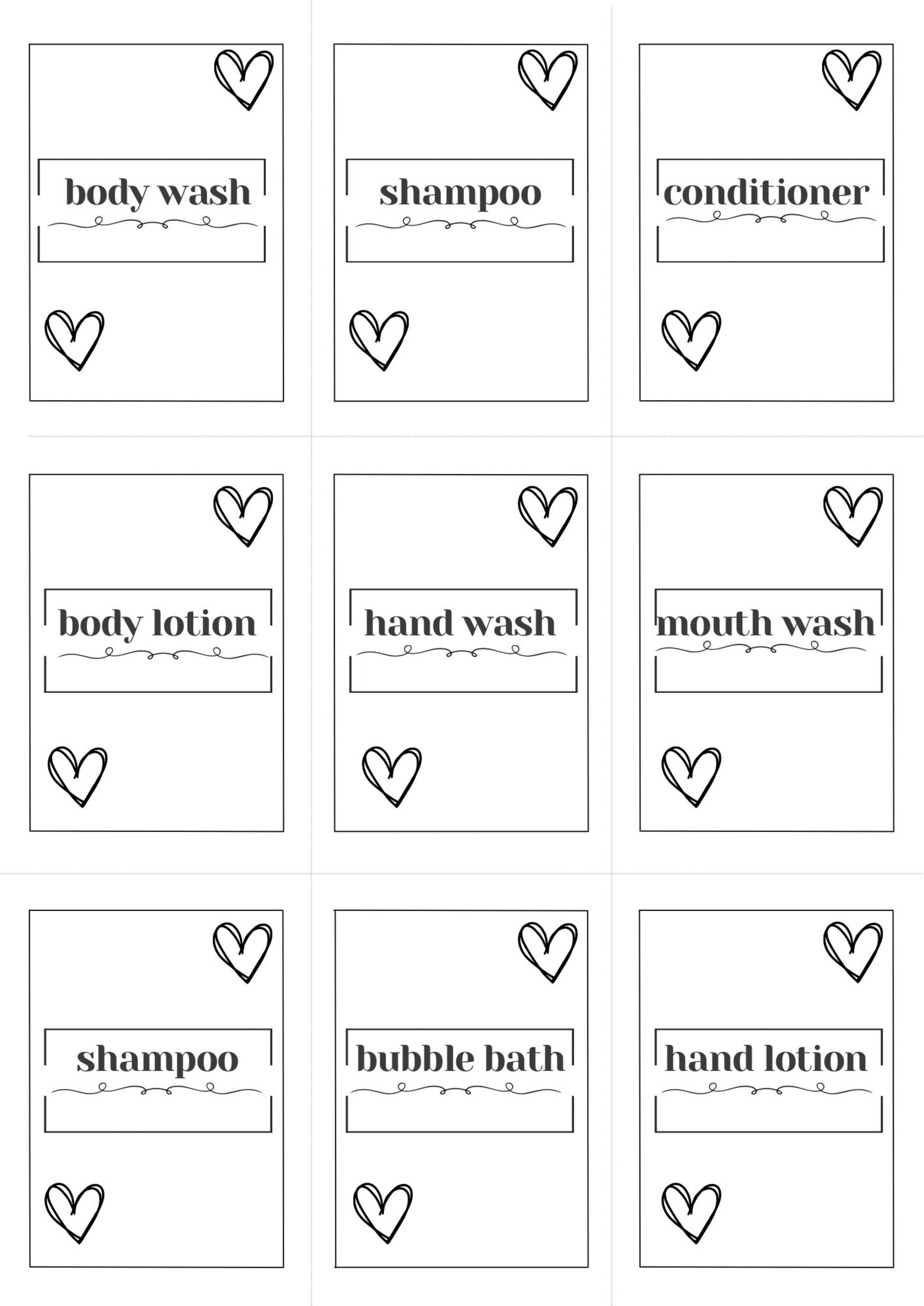 Printable Bathroom Labels - Etsy