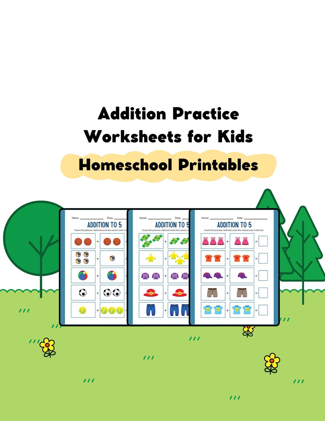 Simple Addition Workbook for Kids | Numbers 5 to 20 | Homeschool ...