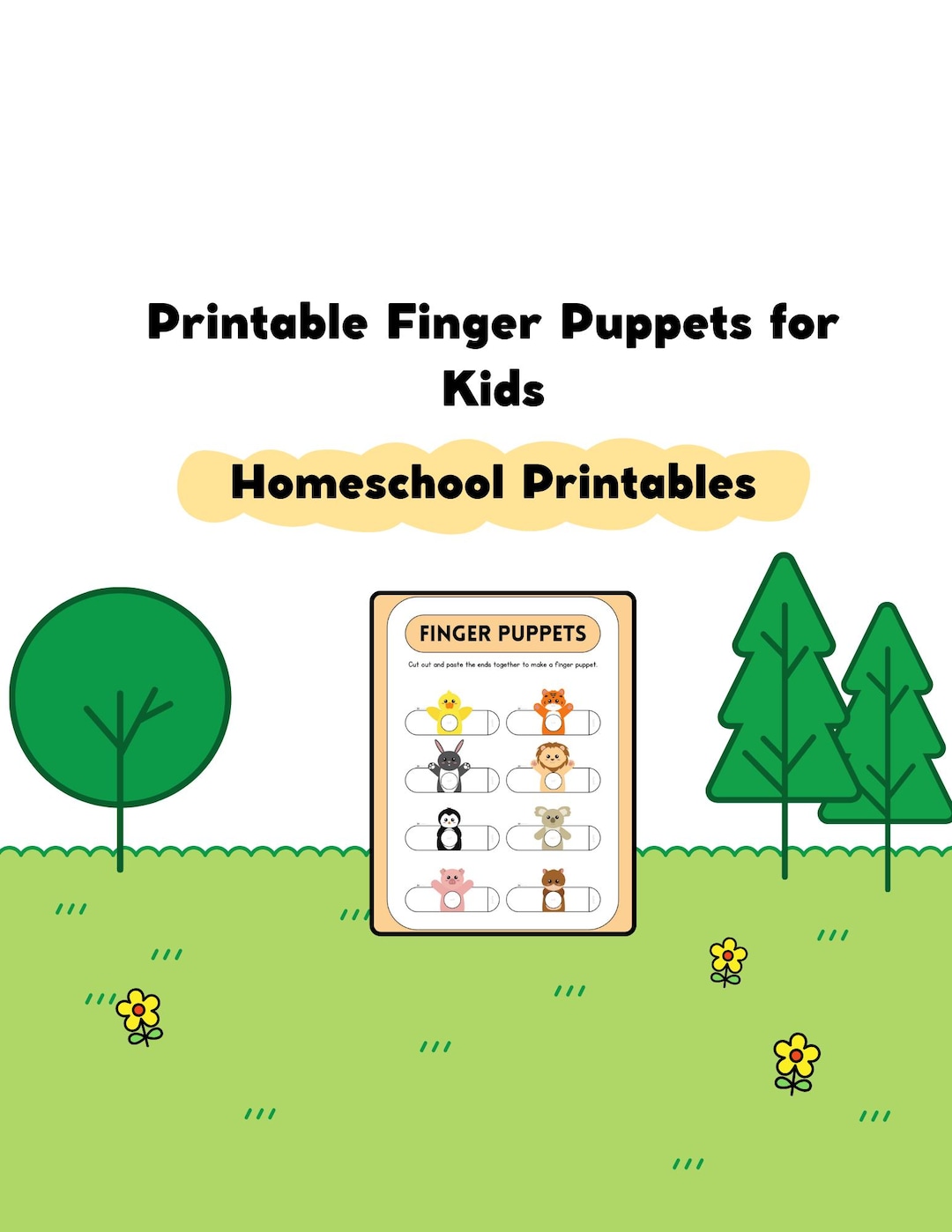 Printable Finger Puppets for Kids | Fun Arts & Crafts Activity | DIY ...