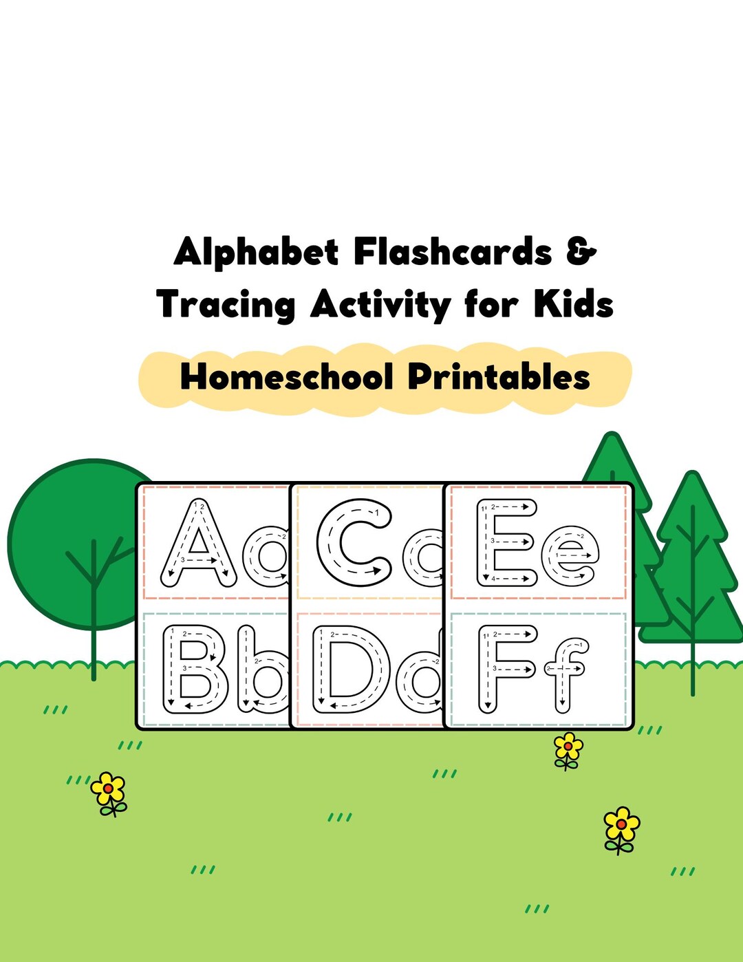 Alphabet Flashcards & Tracing Activity for Kids | Printable A-Z ...