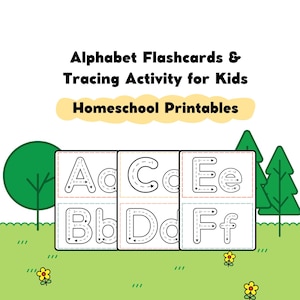 Alphabet Flashcards & Tracing Activity for Kids Printable A-Z Learning ...