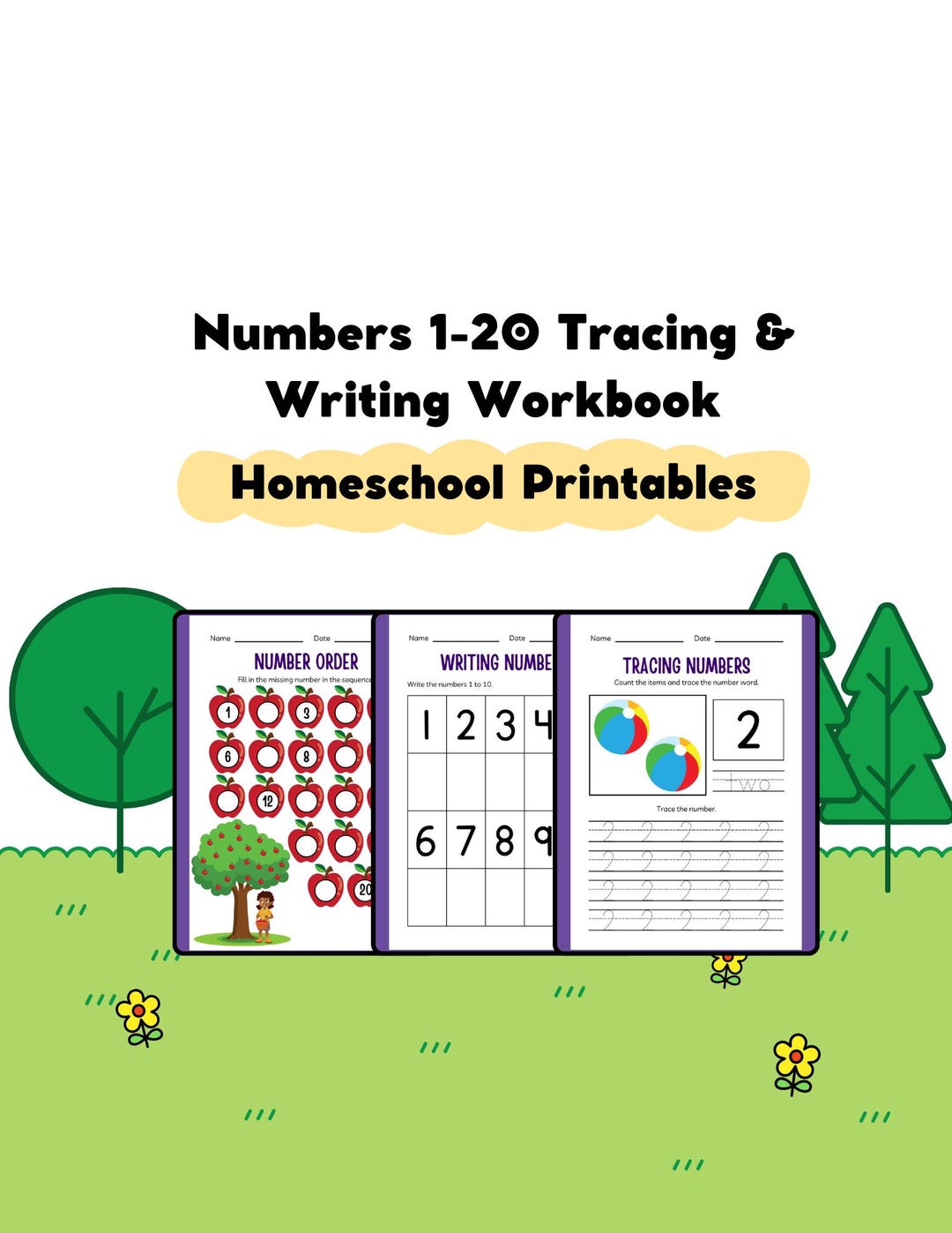 Fun Number Practice for Kids | 1-20 Writing, Tracing, Counting & More ...