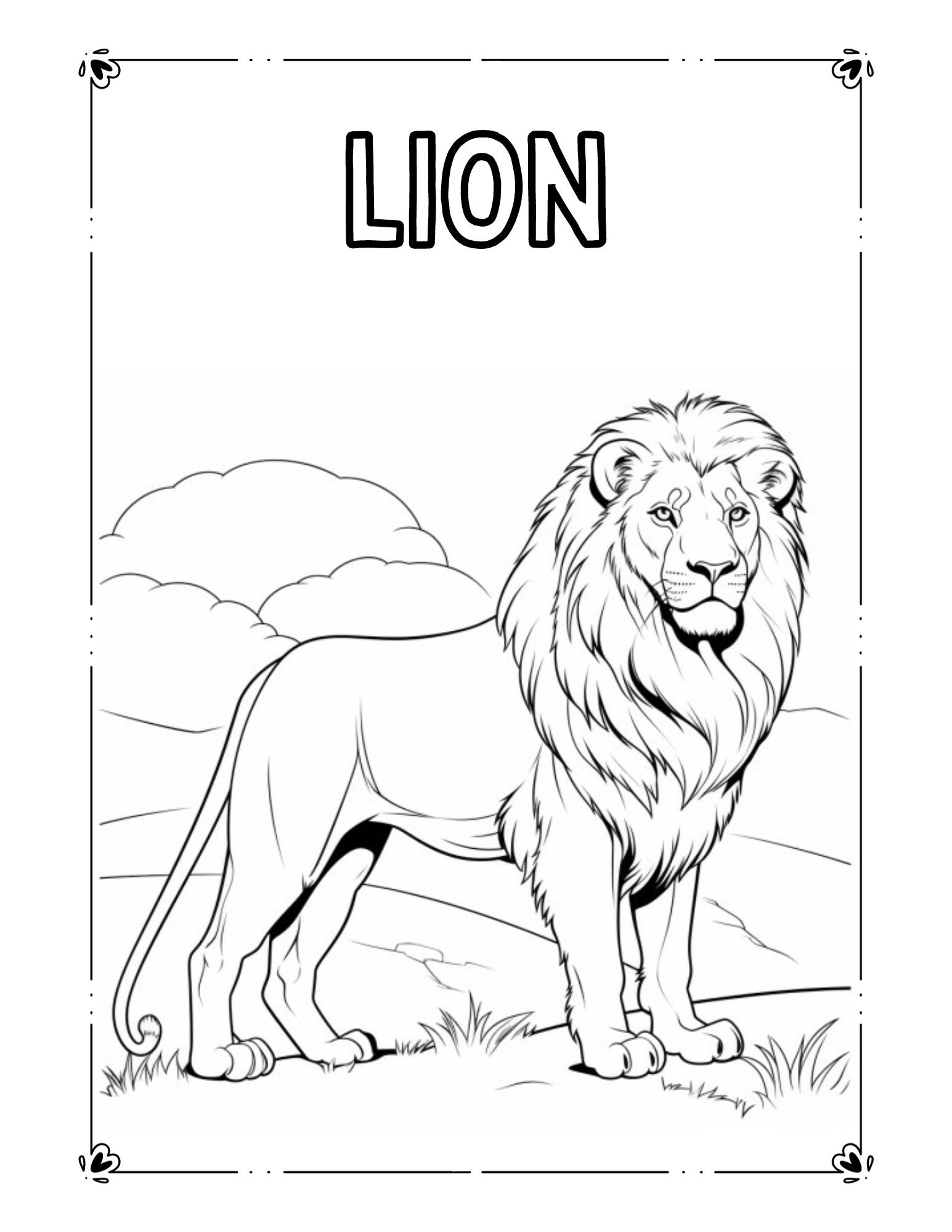 Wildlife Wonders Coloring Pages for Kids Digital Download Digital ...