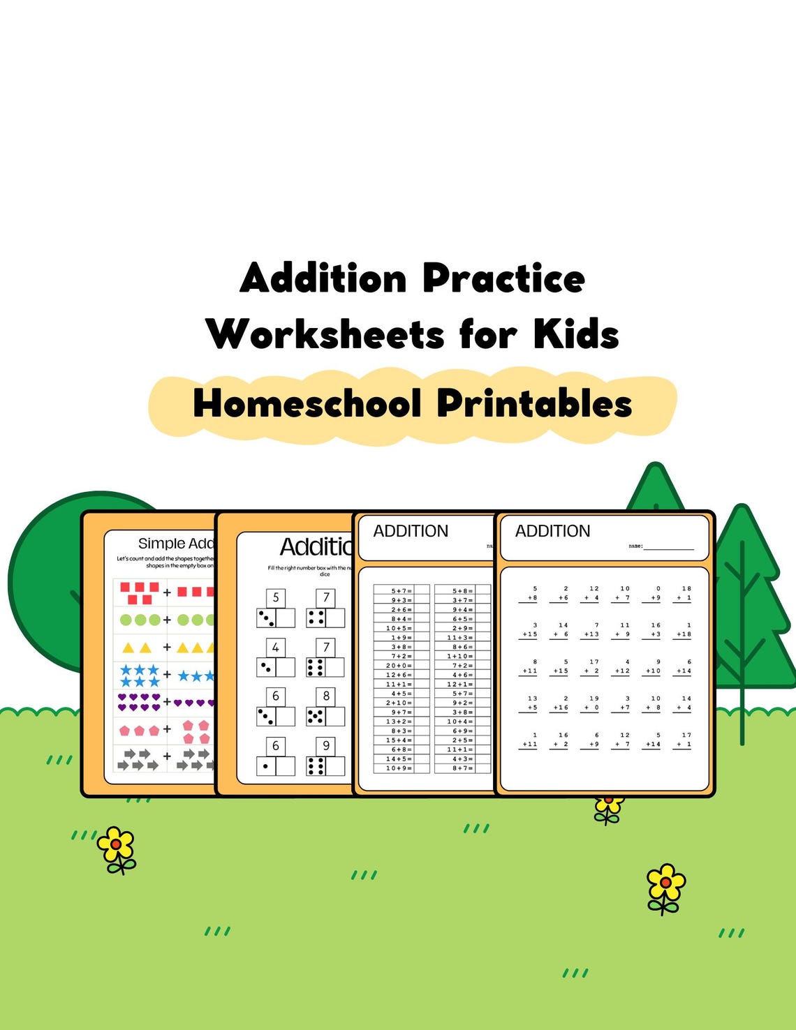 Addition Practice Worksheets for Kids Printable Math Activities 10 Fun ...
