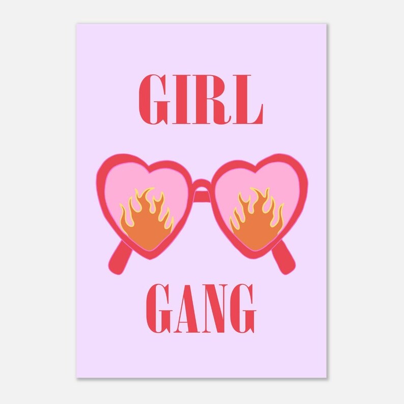 Girl Gang Print Girl Gang Poster Girl Prints for Room Girl Prints Wall ...