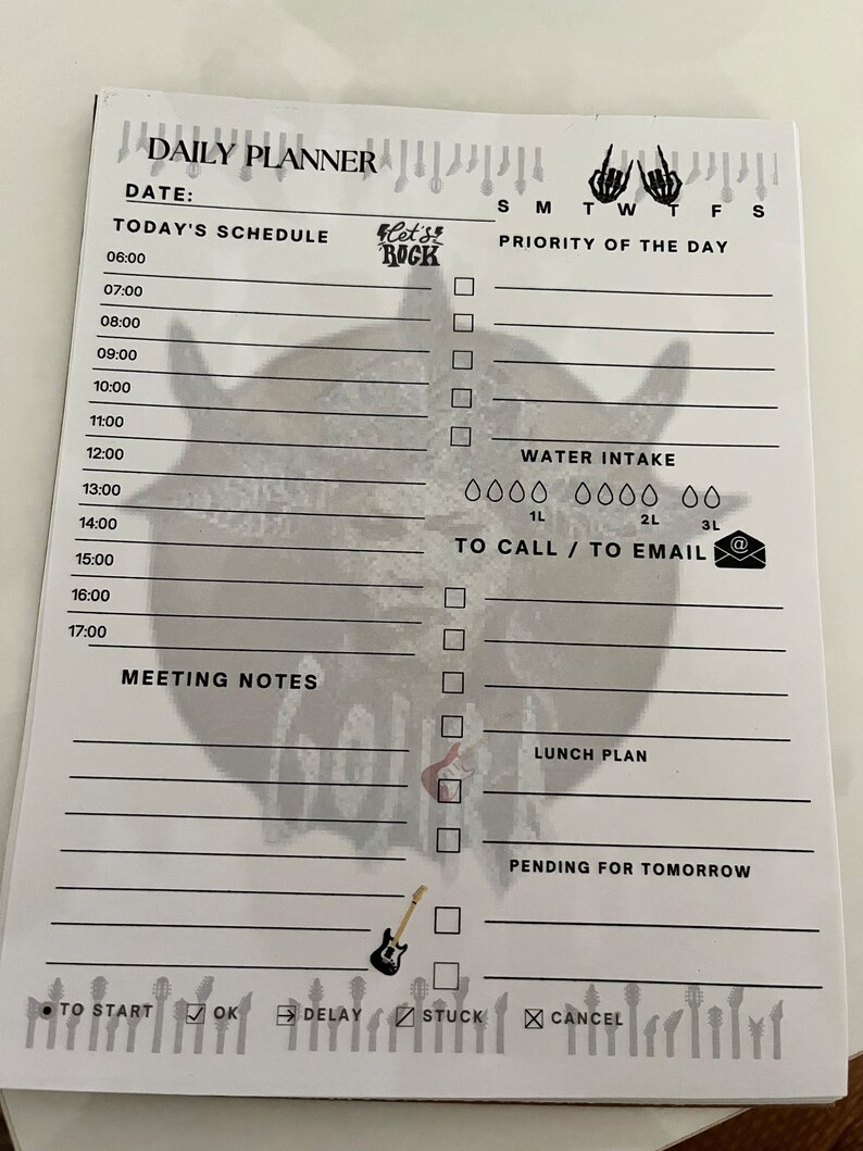 Daily Planner for School Counselor , Schedule Tracker, Water Intake ...