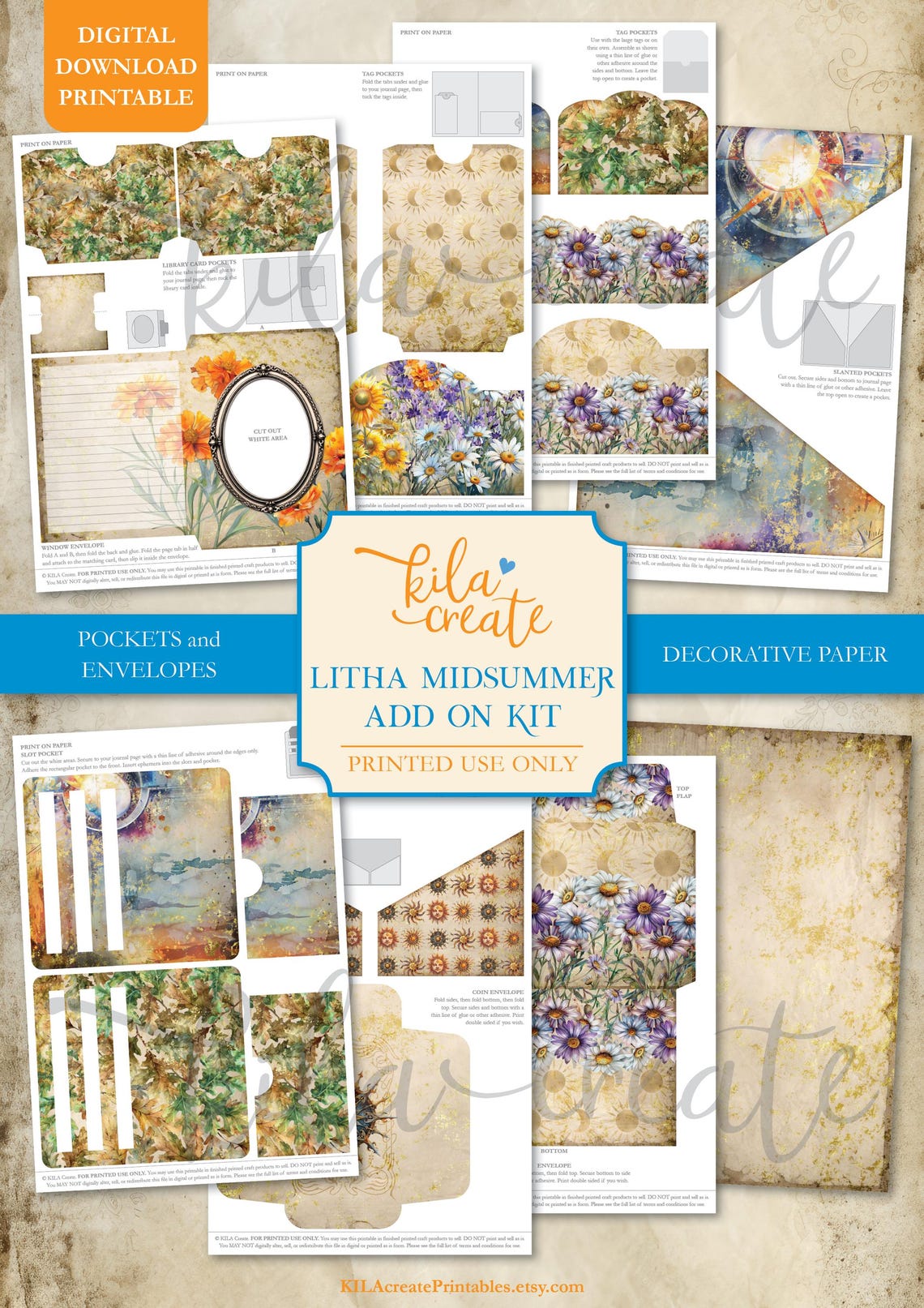 Litha Midsummer Add on Kit, Summer Solstice Pagan Holiday, Sun, Wheel ...