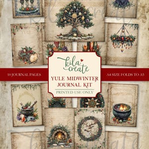 Yule Midwinter Journal Kit, Winter Solstice Pagan Holiday, Yuletide ...